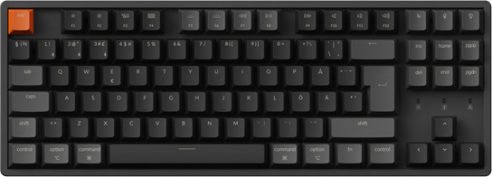 Keychron K8 V2 RGB Trådløst og Kablet Gamingtastatur med Nordisk Layout ...