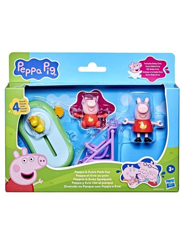 Peppa Gris Peppa og Evies Park-lekesett - 4 Figurer i Plast » Best Pris ...