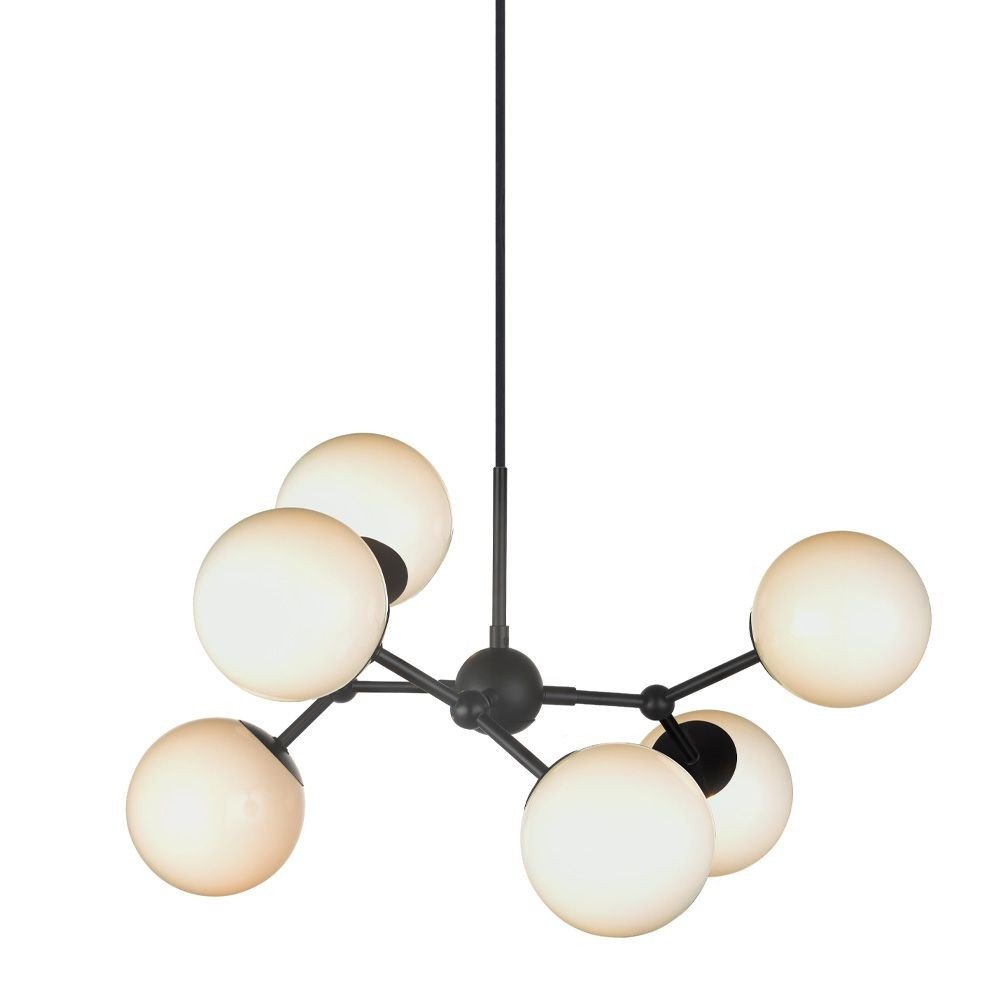 Halo Design Atom Taklampe Large Opal/ Sort » Best Pris på Prisradar.no