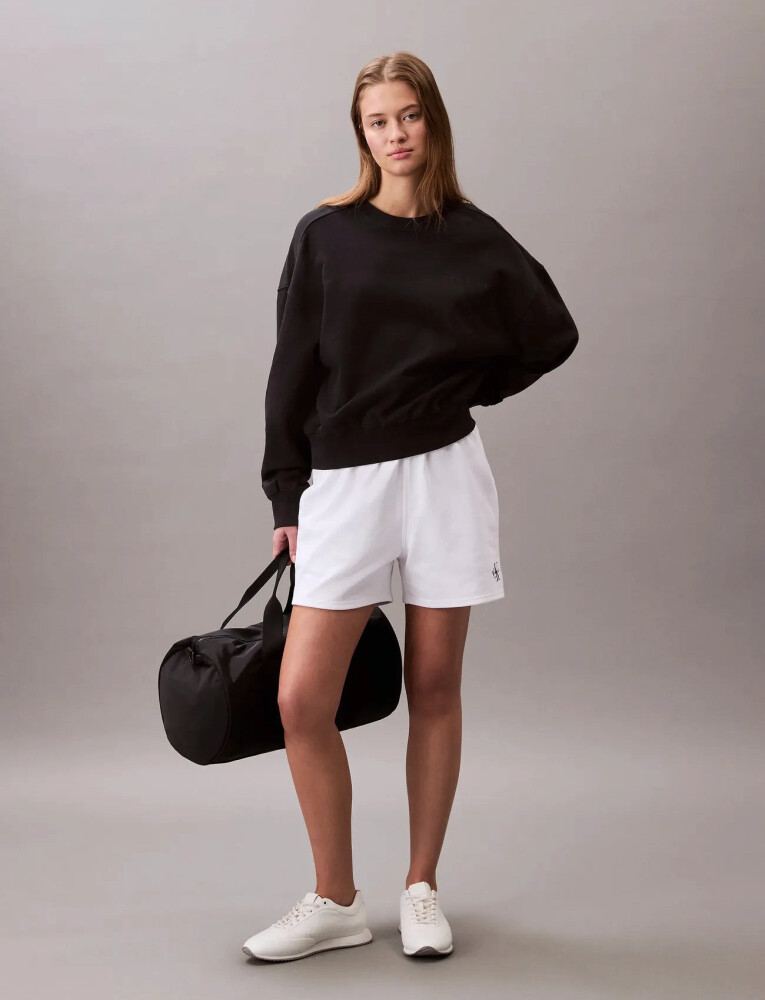 Calvin Klein A- Logo Emb French Terry Crewnec - Black - XL » Best Pris ...