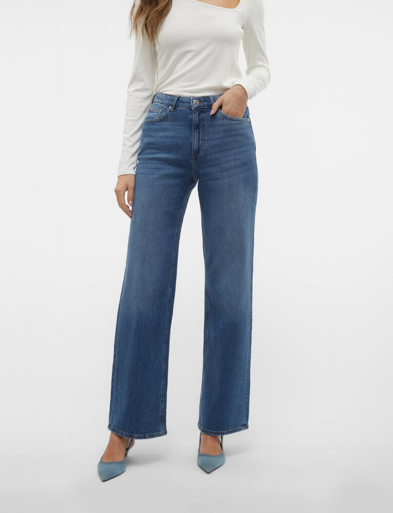 Vero Moda Vmtessa Hr Wide Jeans Ra380 Ga Noos Blue 28 x 32 » Best Pris ...