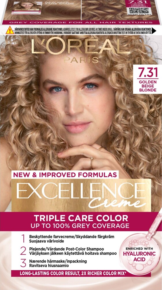 Loreal Paris Excellence Creme 7.31 Golden Beige Blonde » Best Pris på ...