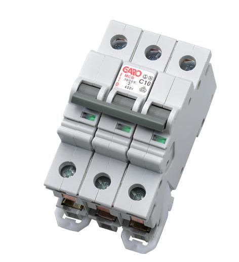 Garo MCB GR C313 Automatsikring 3 polet 6 kA type C 13 A Stikkontakter ...
