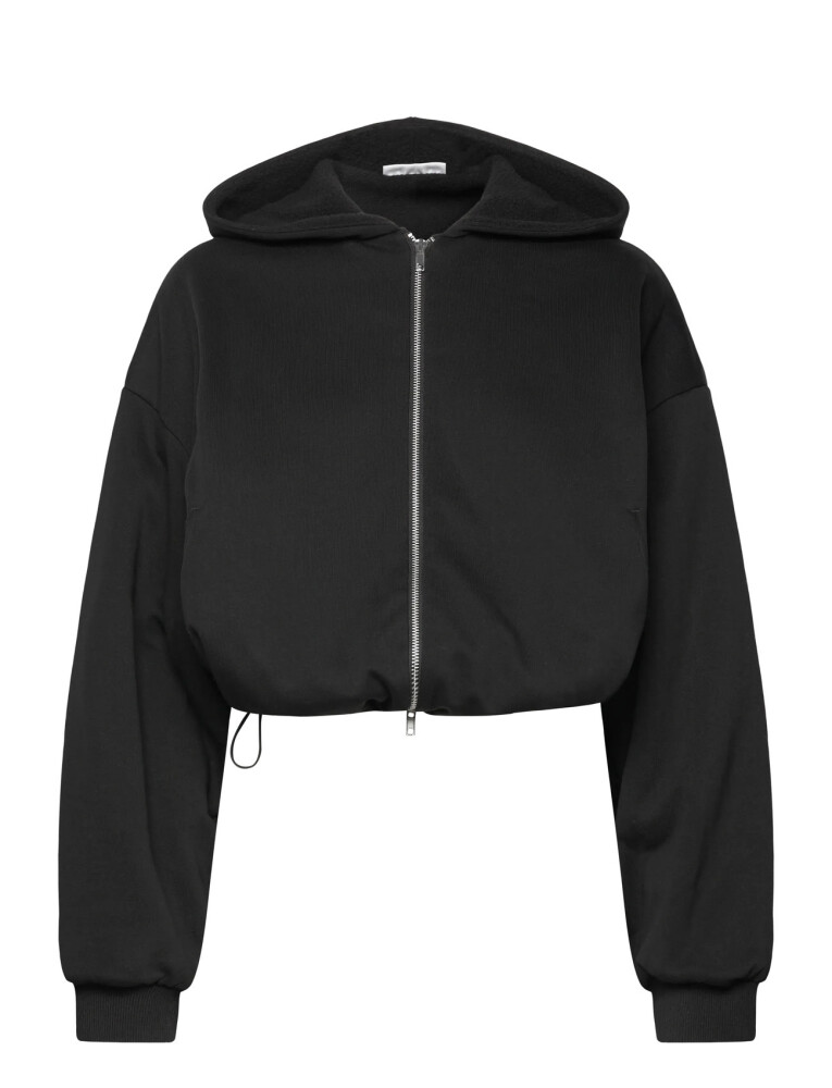 Weekday Oversized Fleece Zip Hoodie - Black - XS » Best Pris på ...