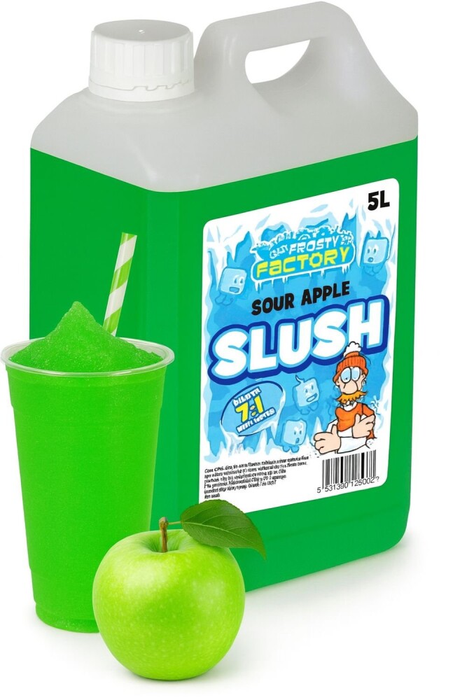 Sour Apple Slush Konsentrat 40 liter Ferdig Slush Crazy Factory » Best ...