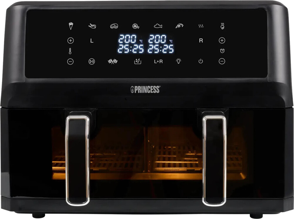 Princess Dual Flex Airfryer ??? 11L 2400W 8 programmer avtagbar ...