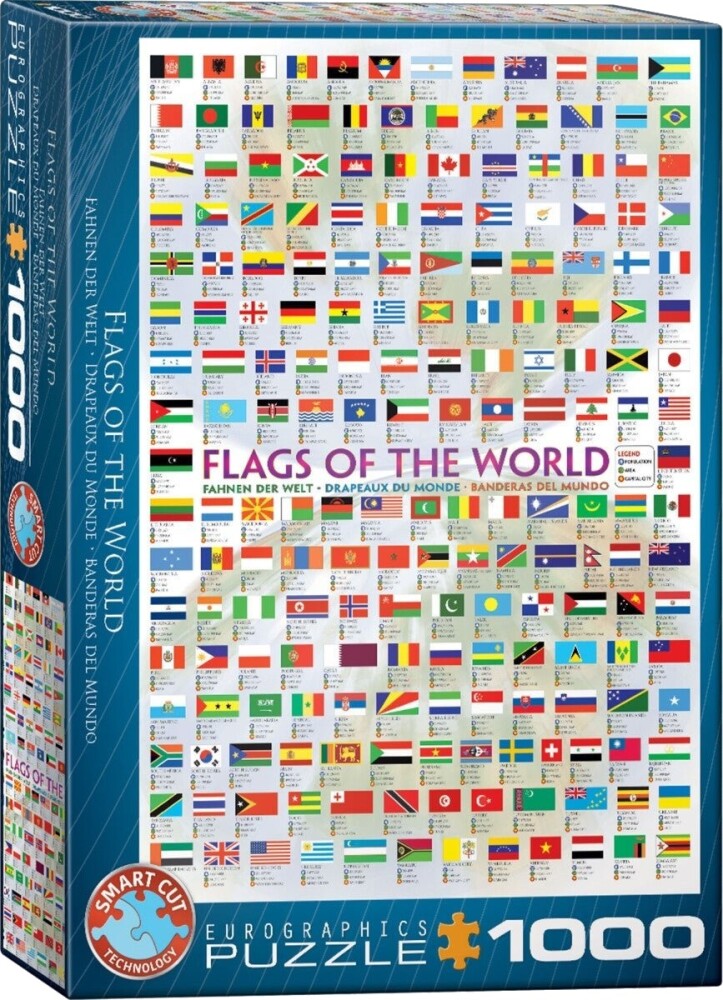 Puslespill 1000 Flags Of The World Eurographics » Best Pris på Prisradar.no