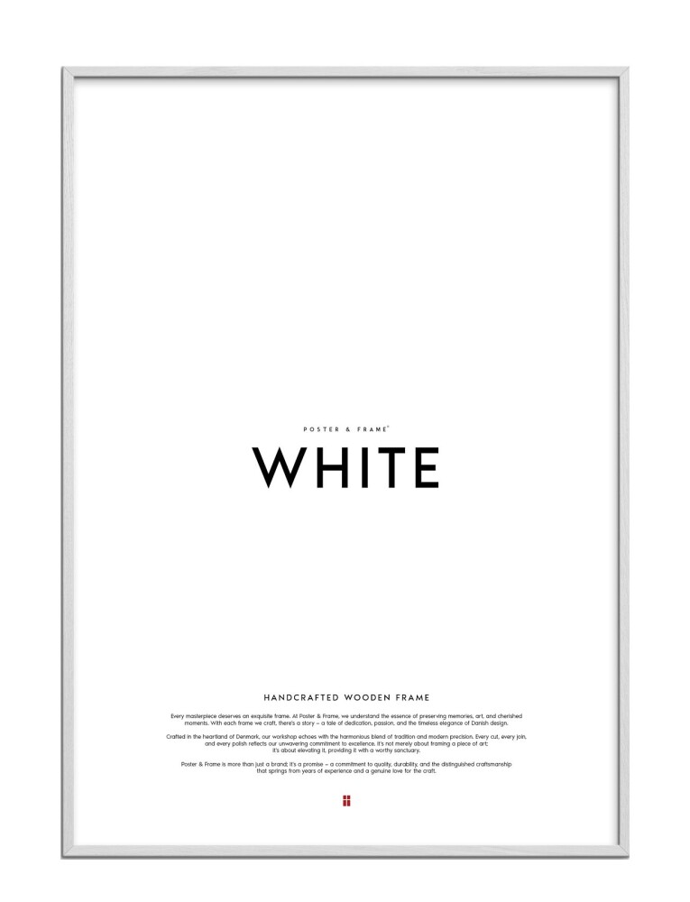 Poster & Frame White Wood Frame White A2 » Best Pris på Prisradar.no