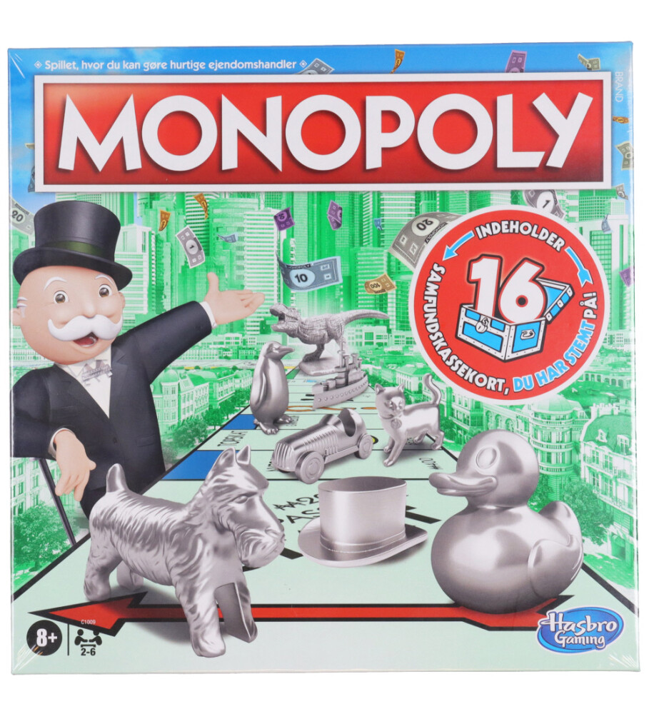 Hasbro Klassisk Monopol Brettspill for Barn » Best Pris på Prisradar.no