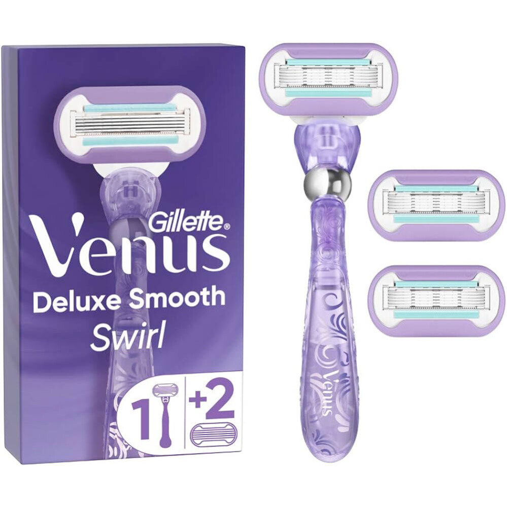 Gillette Venus Deluxe Smooth Swirl Razor Inkl. 3 barberblader » Best ...