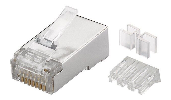 RJ45 plug CAT 6a STP shielded (10 pack) » Best Pris på Prisradar.no