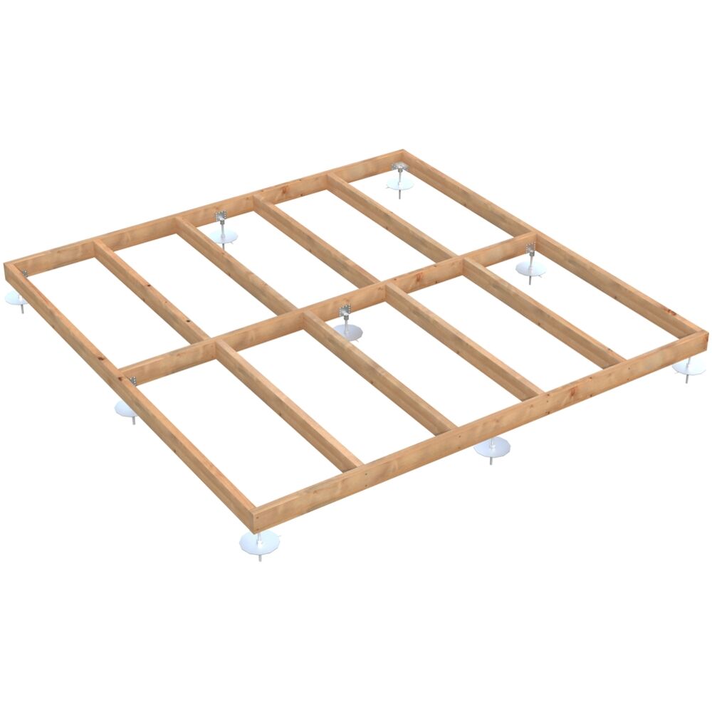 Palmako Bjelkelag Med Log-Foot 3x3m Fundament-Sett For Boder Og Hagehus ...