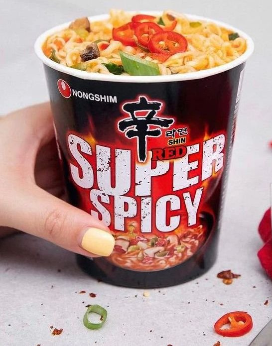 Nongshim Shin Ramyun Red Super Spicy Noodle Cup 68 gram Korea Import ...