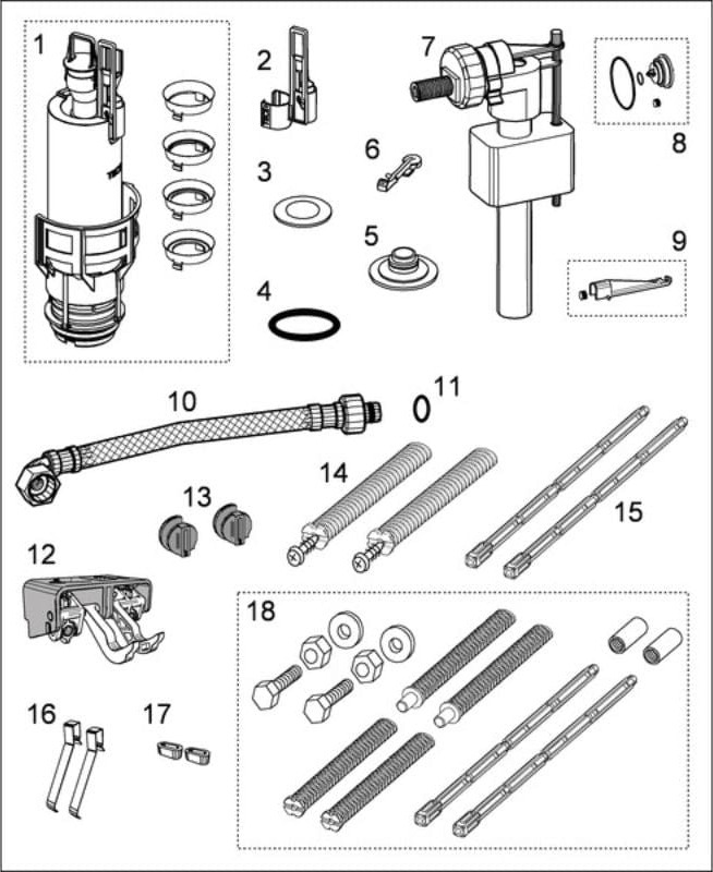 Tece Fullventil F1 Dichtungssatz