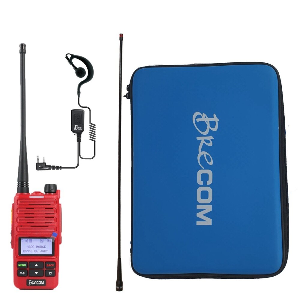 Brecom Vr 600d Jaktpakke radio,headsett,antenne Og Oppbevaringsveske ...
