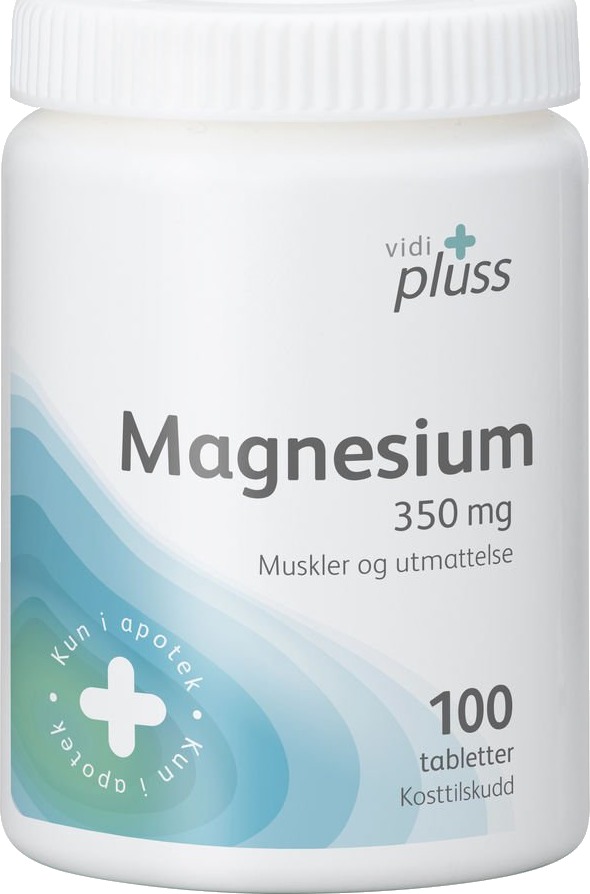 ViDi Pluss Magnesium 350mg 100 tabletter » Best Pris på Prisradar.no