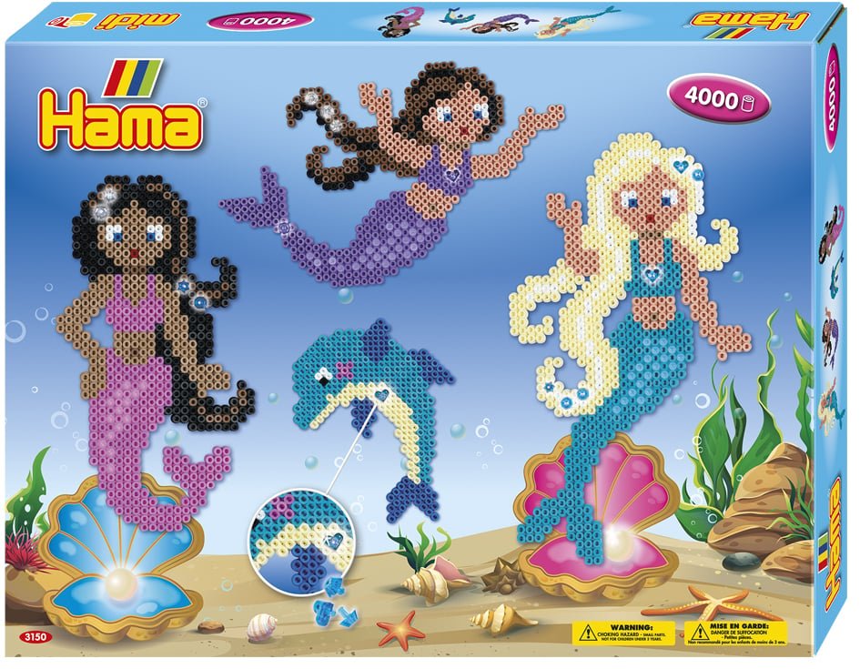 Hama Iron-on bead set Mermaids 4000 pcs. » Best Pris på Prisradar.no