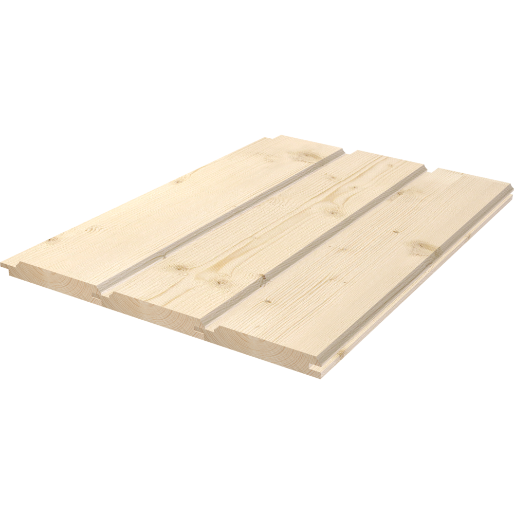 Moelven Kledning Profilert Grunnet Gran 19x120 mm Hulkil Rustikk Klasse ...