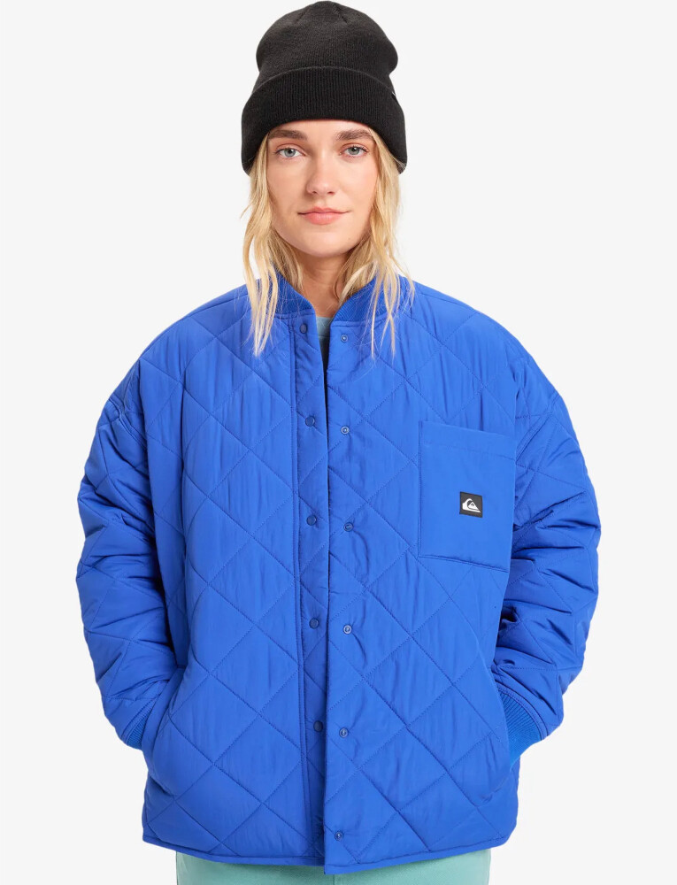 Quiksilver Shining Quilted Jacket - Blue - S » Best Pris på Prisradar.no