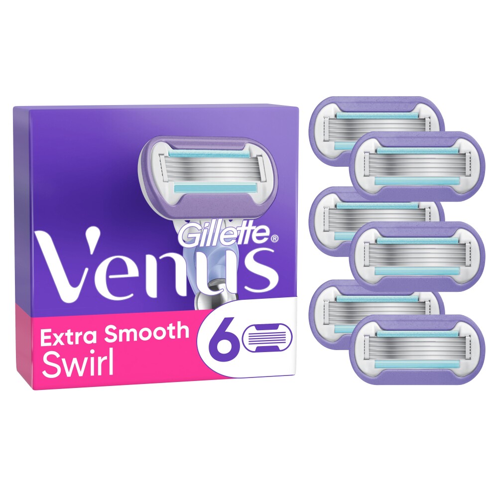 Venus Gillette Venus Extra Smooth Swirl Barberblader Purple/White 6 stk ...