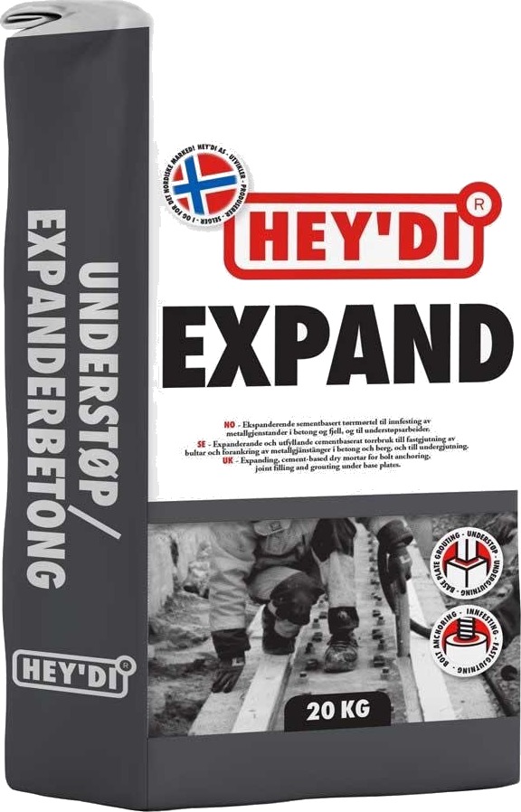 Heydi Expand 20kg Mørtel » Best Pris på Prisradar.no