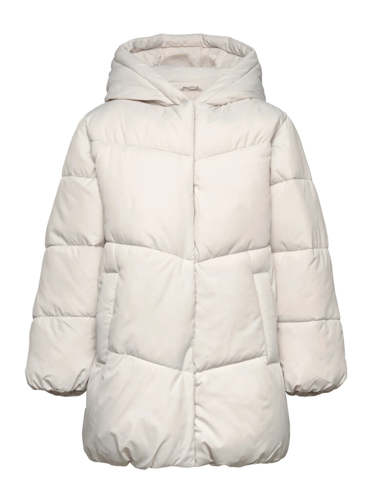 Mango Hood Puffer Coat - Cream - 11 » Best Pris på Prisradar.no