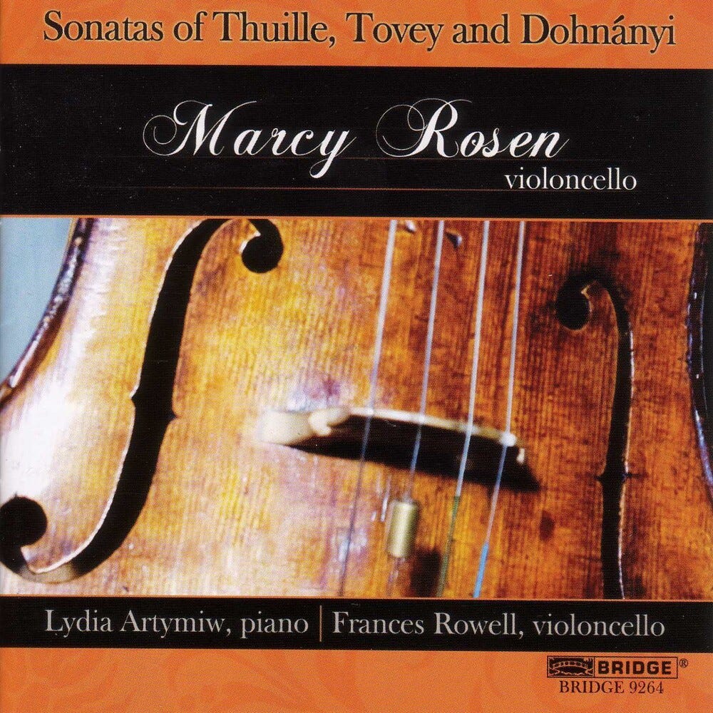 Marcy Rosen, Frances Rowell, Lydia Artymiw, Donald Francis Tovey, Ernst ...