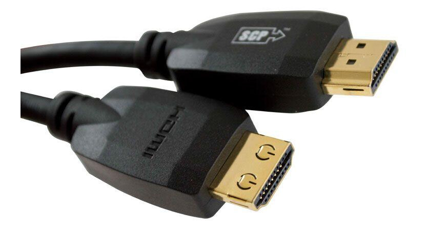 SCP HDMI Premium HEC - 4,6 m Install HDMI kabel m/Ethernet Sort 4K ...
