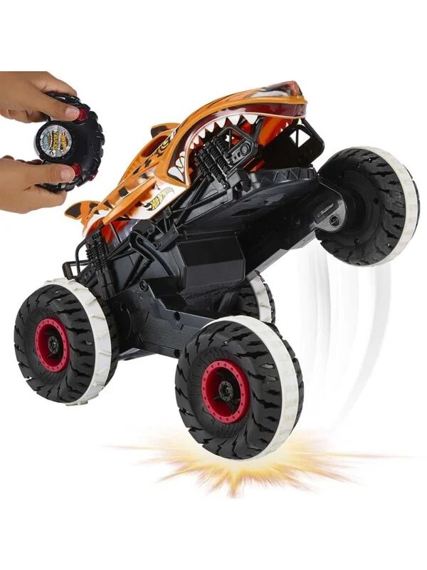 Hot Wheels Monster Trucks Remote Control Car 1:15 Scale Tiger Shark RC ...