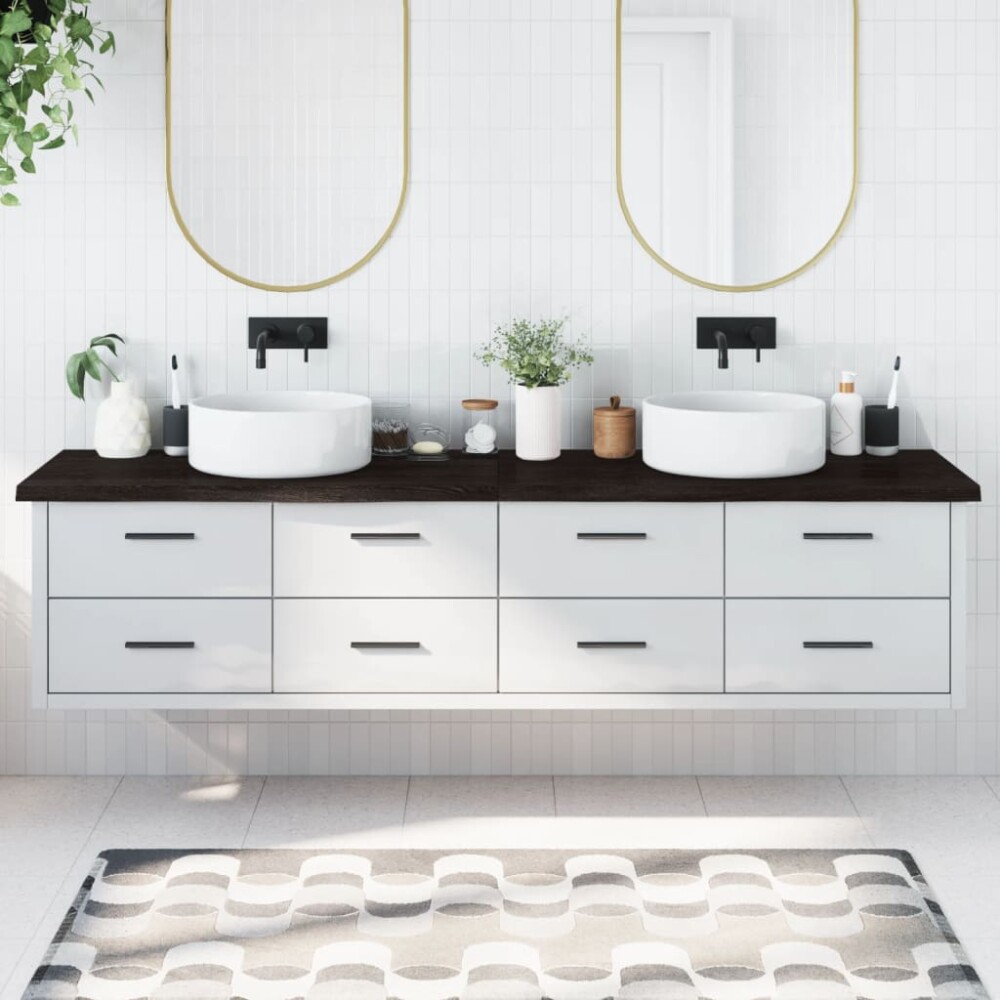 Benkeplate til bad mørkebrun 220x60x 2-4 cm behandlet heltre » Best ...