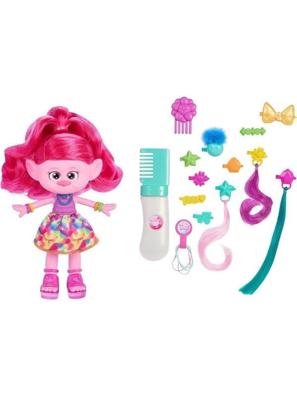 Mattel Dreamworks Trolls Band Together Hair-Tastic Queen Poppy Fashion ...
