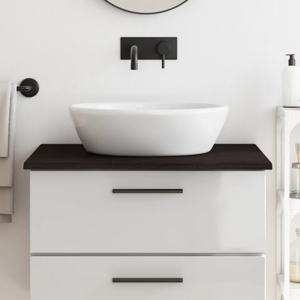 Benkeplate til bad mørkebrun 80x50x2 cm behandlet heltre » Best Pris på ...