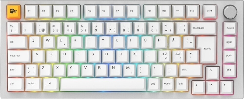 Glorious GMMK Pro 75 % Pre Built mekanisk tastatur Glorious Fox linear ...