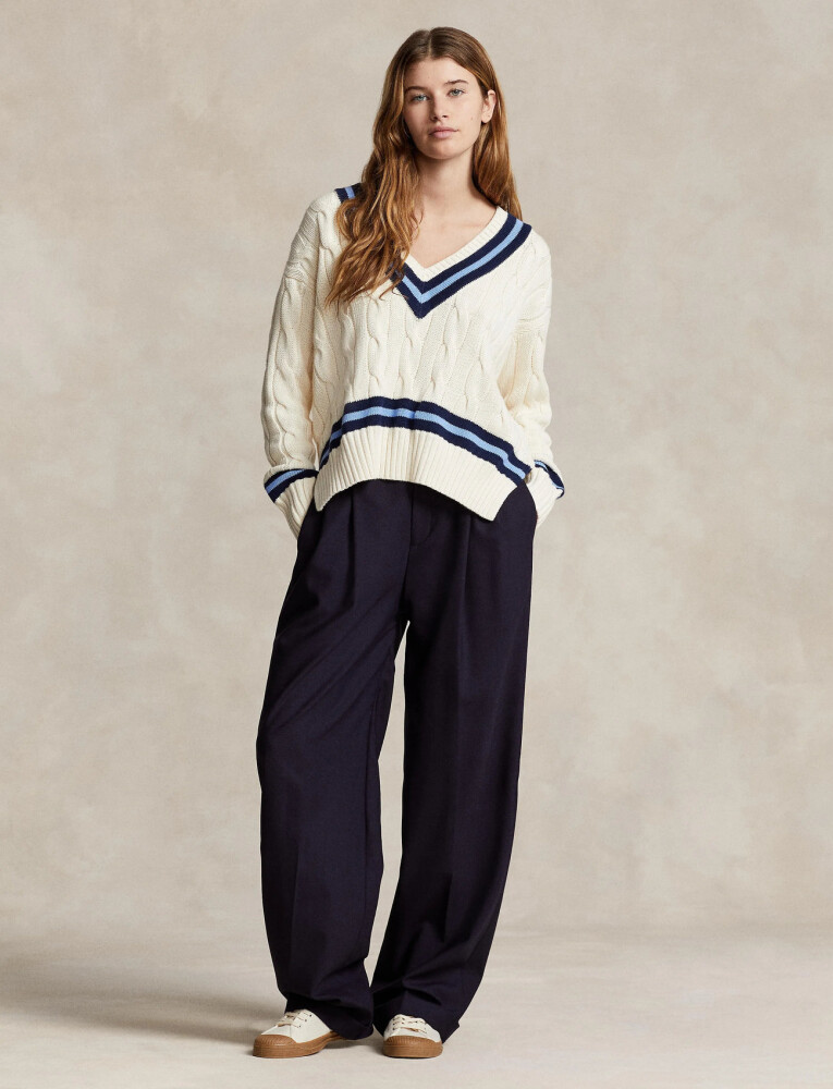 Polo Ralph Lauren The Iconic Cricket Sweater - Beige - L » Best Pris på ...