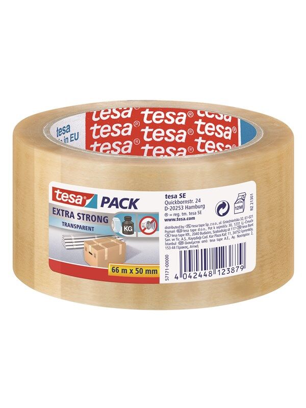 tesa pack Extra Strong Packaging Tape 66m x 50mm Transparent » Best ...