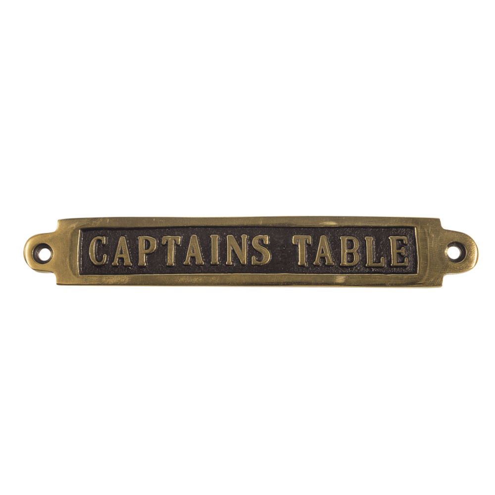 Messingskilt 'Captains Table' » Best Pris på Prisradar.no