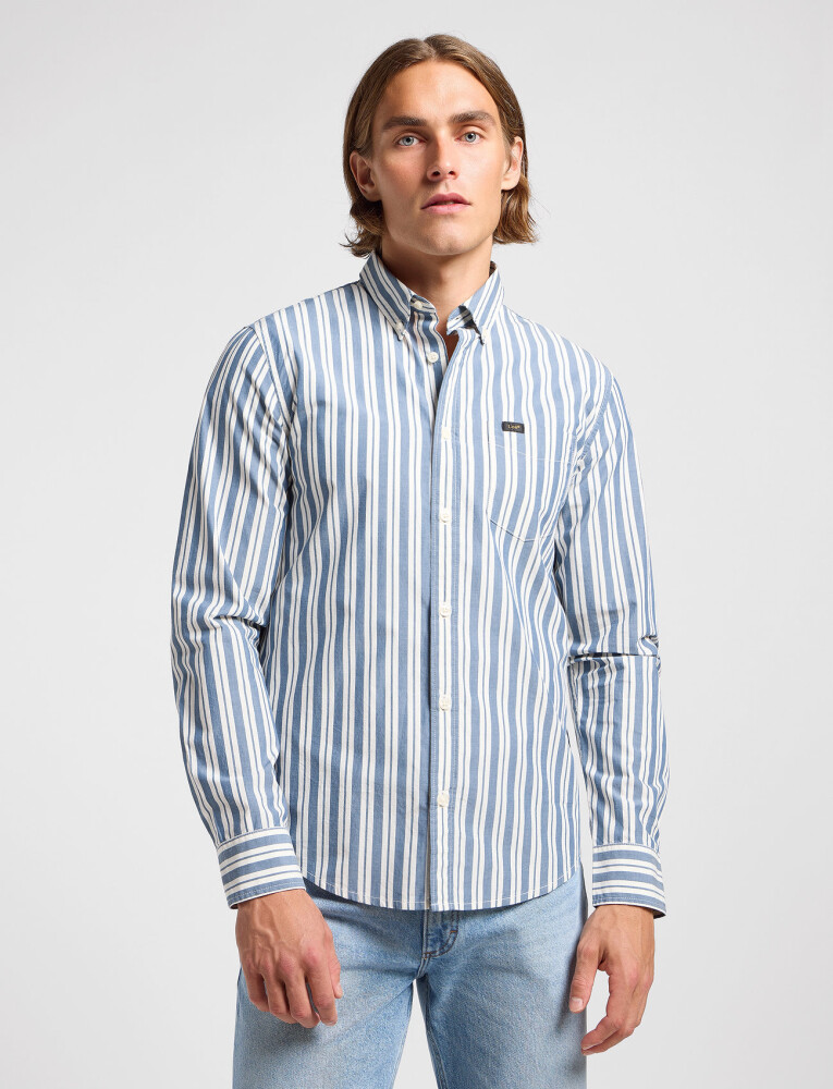 Lee Jeans Lee Button Down - Navy - XL » Best Pris på Prisradar.no