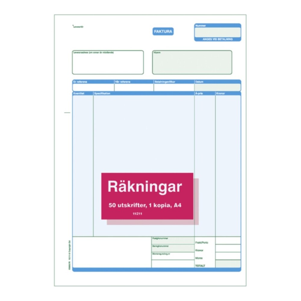 Blankett faktura A4 2x50 ark » Best Pris på Prisradar.no